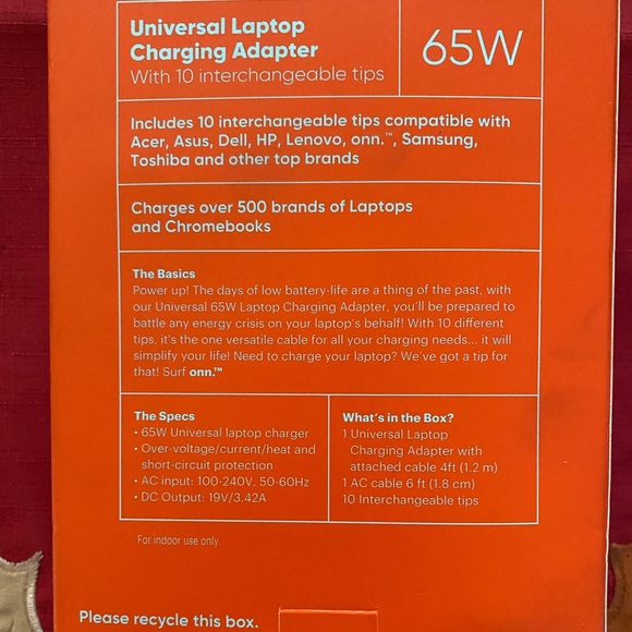 ONN | Computers, Laptops & Parts | Brand New 65w Onn Universal Laptop ...